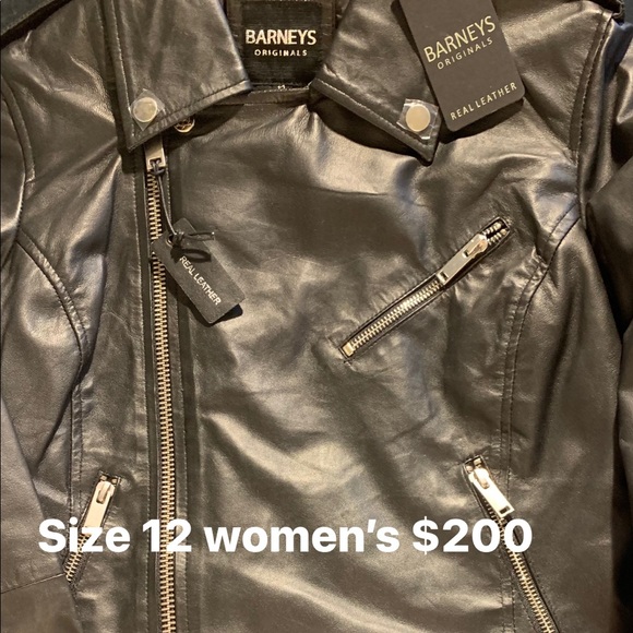 Barneys New York | Jackets & Coats | Barney New York Leather Motorcycle ...